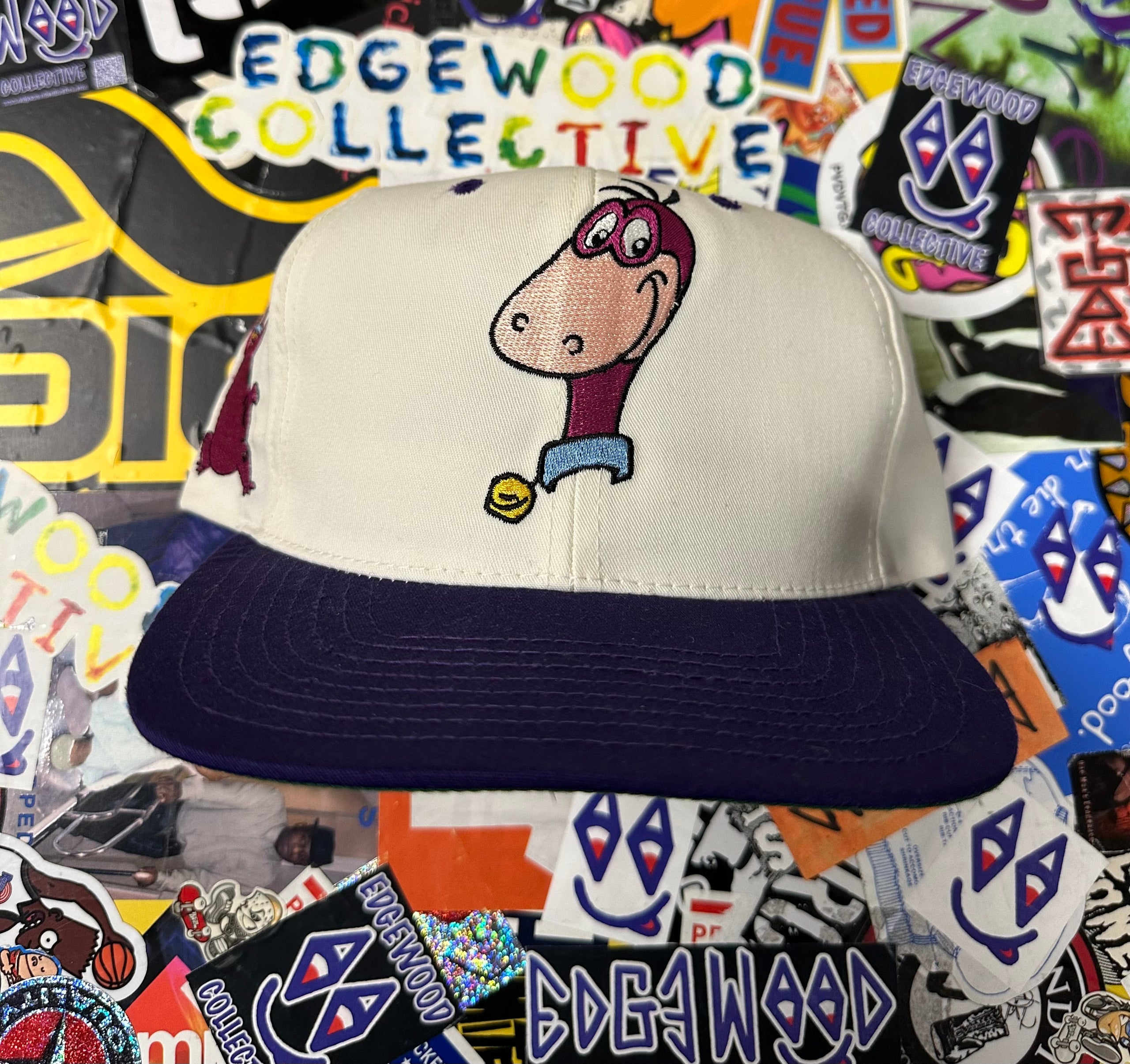 Vintage 1994 The Flintstones Dino Blockhead SnapBack Hat | Edgewood ...